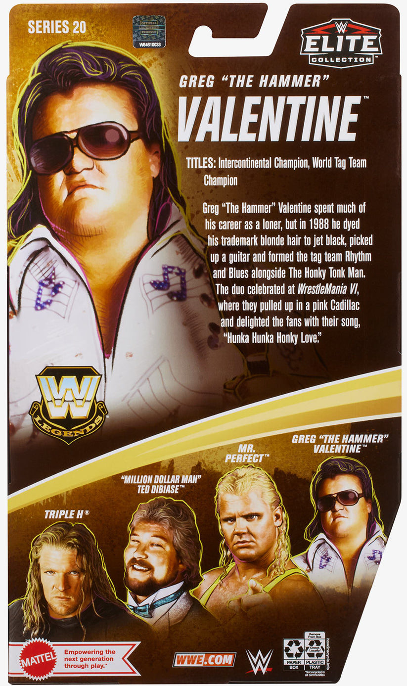 Greg The Hammer Valentine WWE Legends Series #20 Action Figure ...