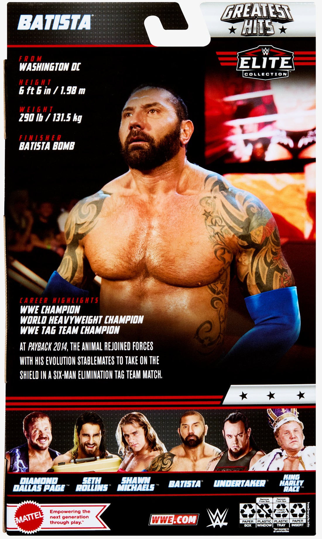 Batista WWE Elite Collection Greatest Hits Series #2 Action Figure ...