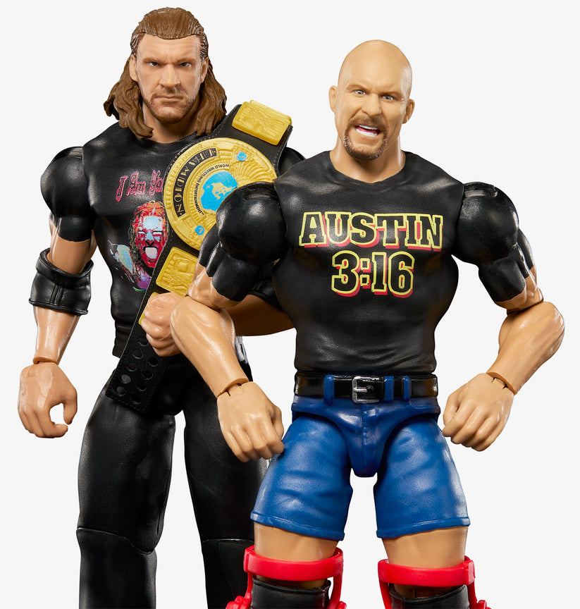 Stone Cold Steve Austin & Triple H WWE Championship Showdown 2-Pack Series #15 Action Figures ...