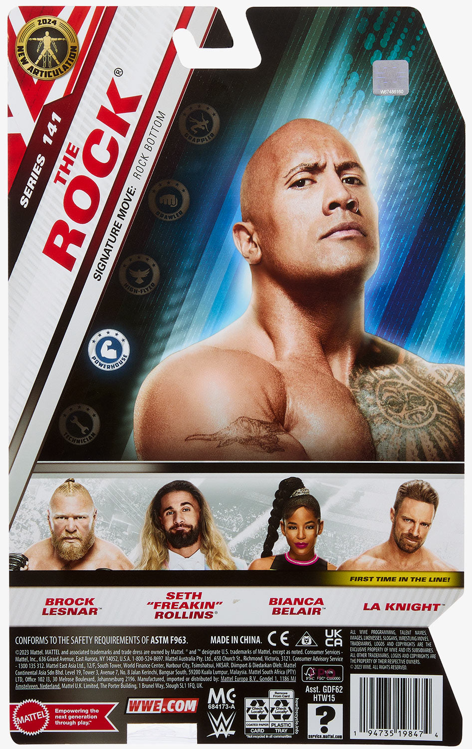 The Rock WWE Basic Series #141 Action Figure – wrestlingshop.com
