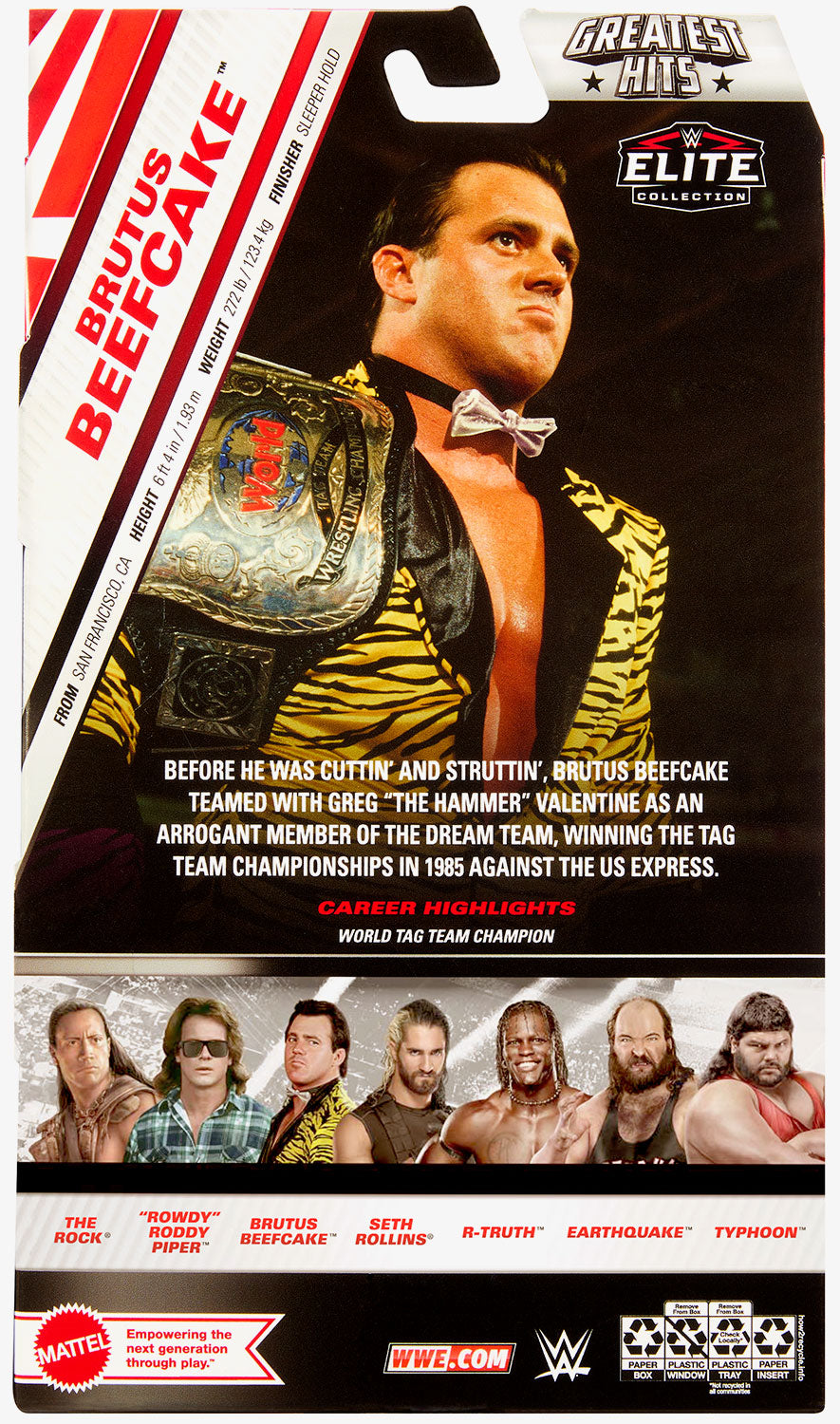 Brutus Beefcake WWE Elite Collection Greatest Hits Series #3 Action ...