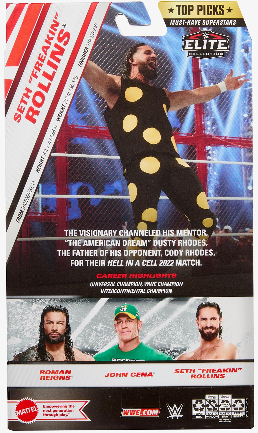 Seth "Freakin" Rollins WWE Elite Collection Top Picks 2024 Series ...