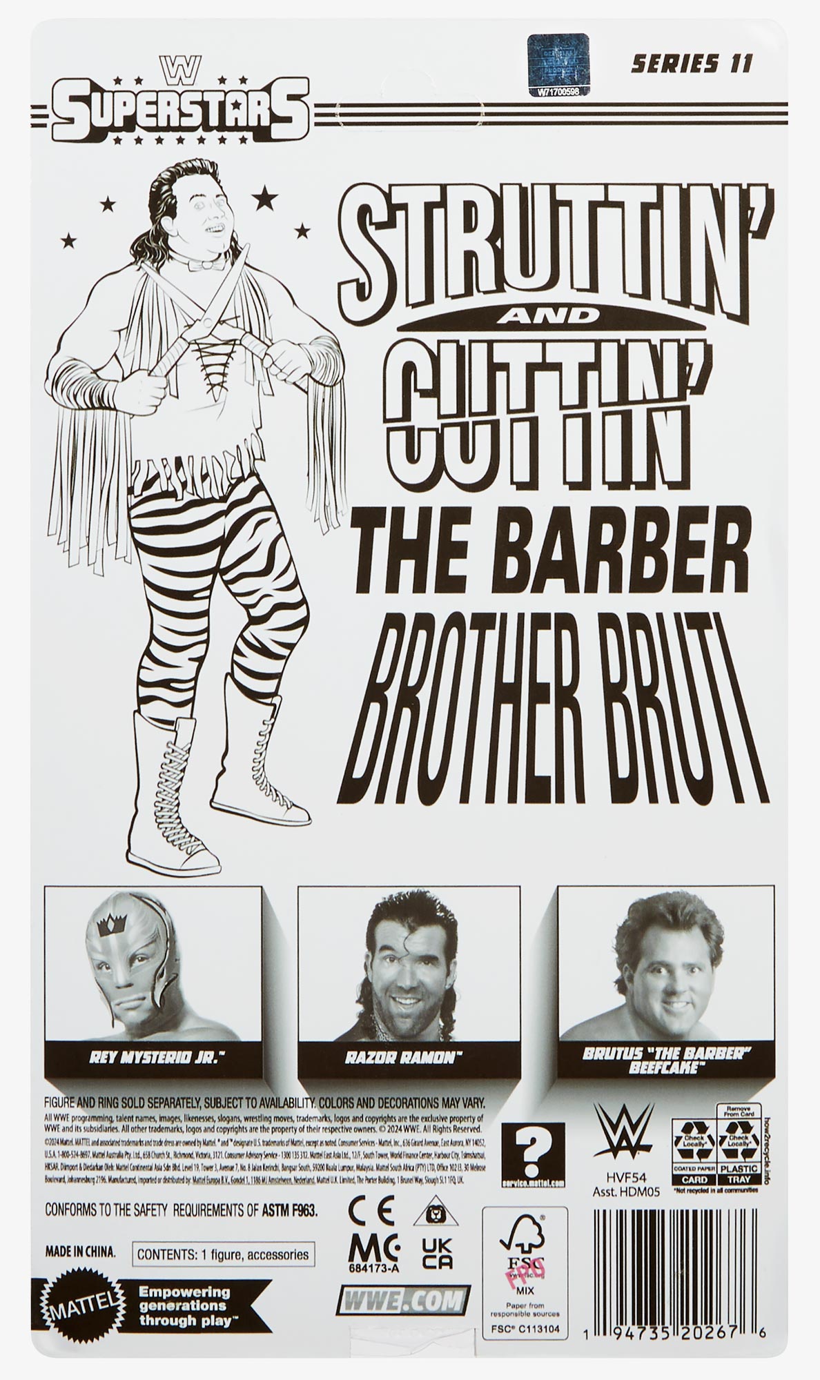 Brutus The Barber Beefcake WWE Superstars Series #11 Action Figure ...