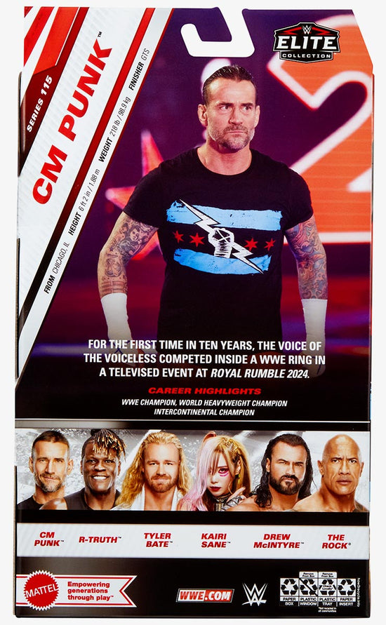 CM Punk WWE Elite Collection Series #115 Action Figure – wrestlingshop.com