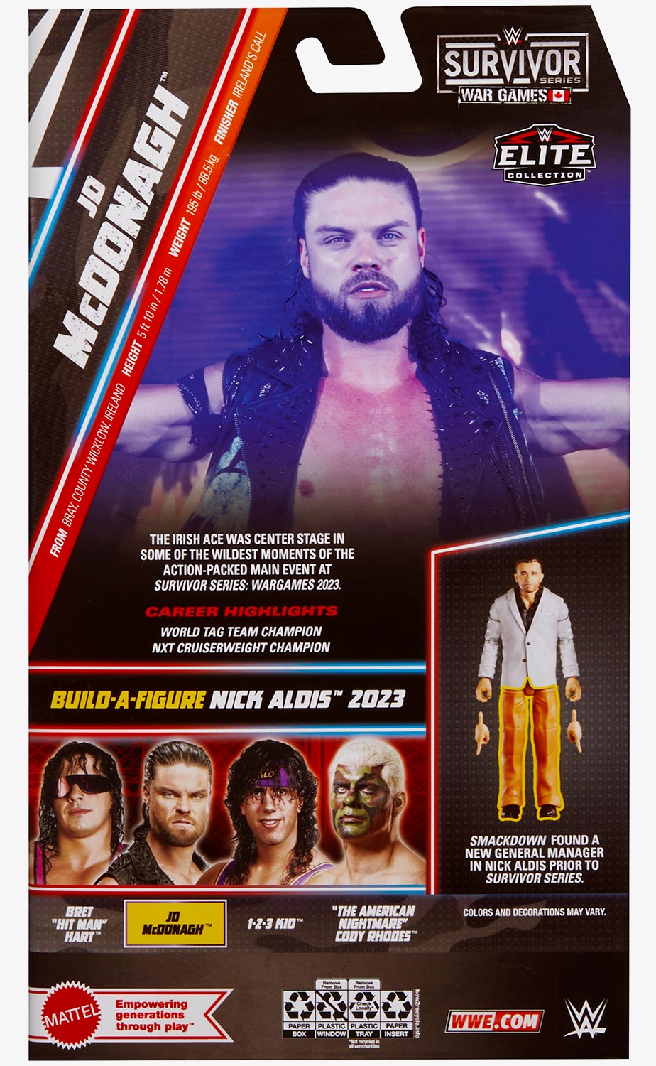 JD McDonagh WWE Survivor Series 2025 Elite Collection Action Figure ...