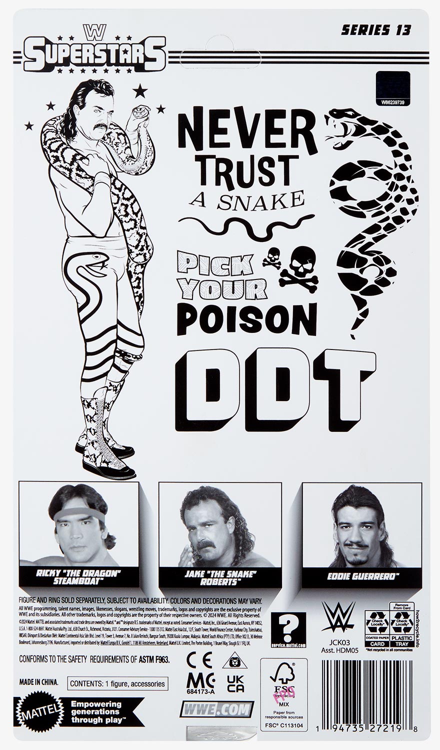 Jake “The Snake” Roberts WWE Superstars Series #13 Action Figure ...