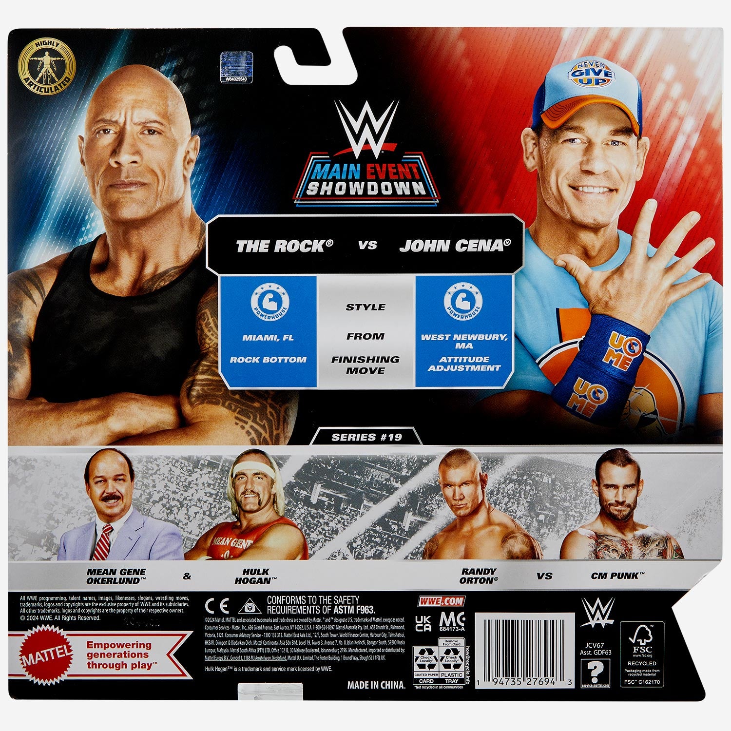 The Rock & John Cena WWE Main Event Showdown Series #19 Figures – wrestlingshop.com