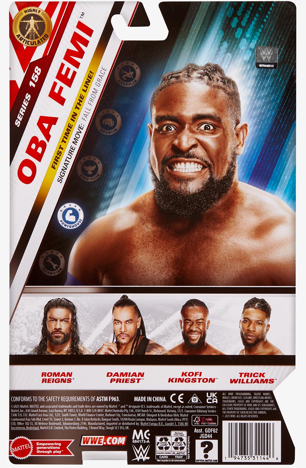 Oba Femi WWE Main Event Series #158 Action Figure – wrestlingshop.com