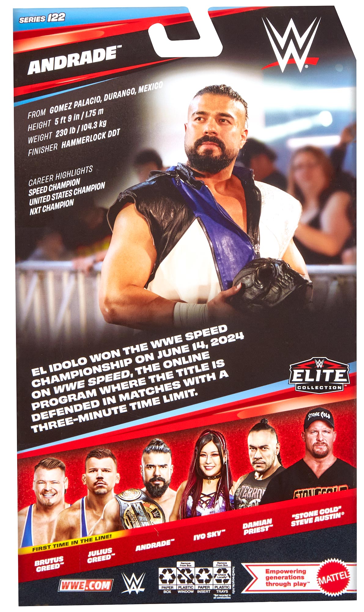 Andrade WWE Elite Collection Series #122 Action Figure – wrestlingshop.com