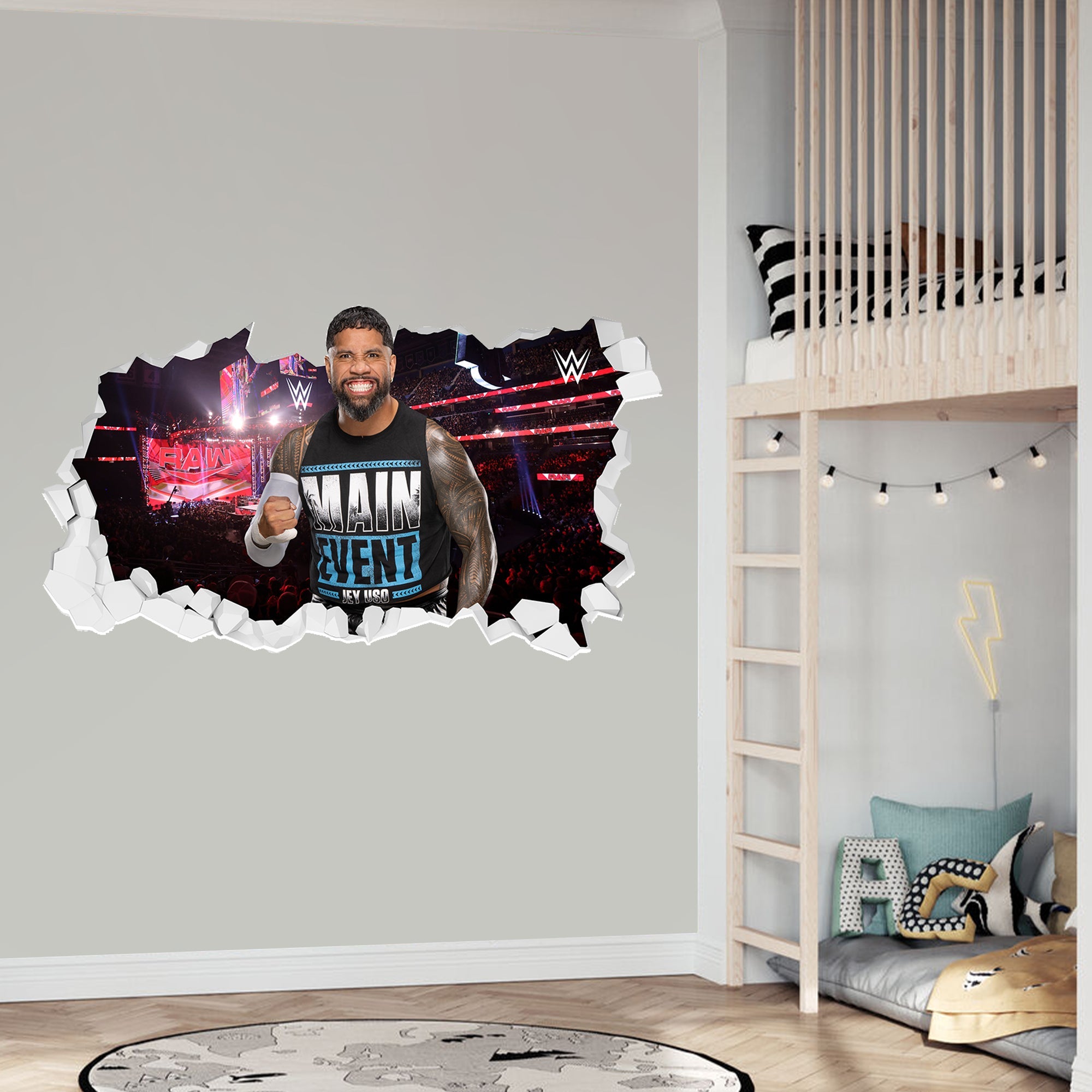 Jey Uso WWE Broken Wall Sticker – wrestlingshop.com