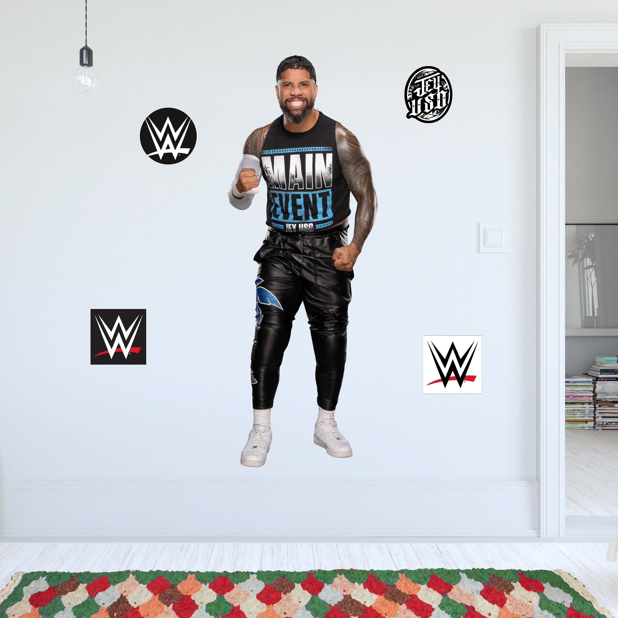 Jey Uso WWE Decal + Bonus Wall Sticker Set – wrestlingshop.com