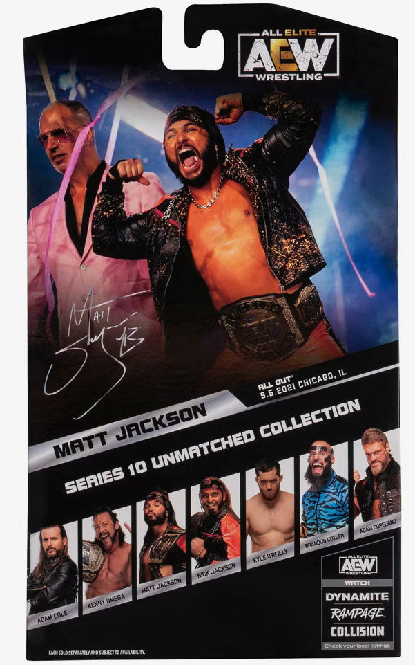Matt Jackson - AEW Unmatched Collection Series #10 Action Figure ...