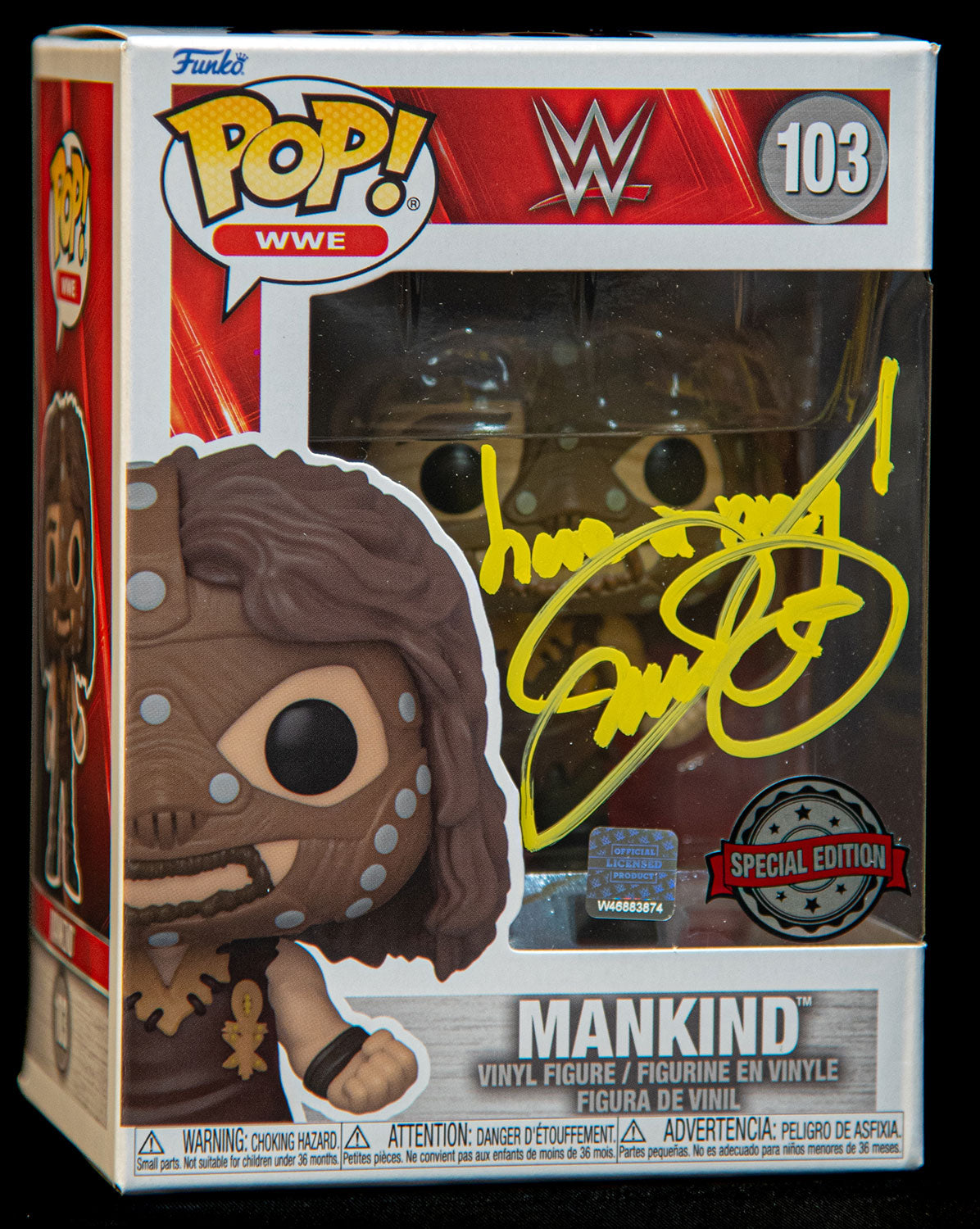 Mankind WWE POP Vinyl #103 (Tin Lunch Box Set) – wrestlingshop.com