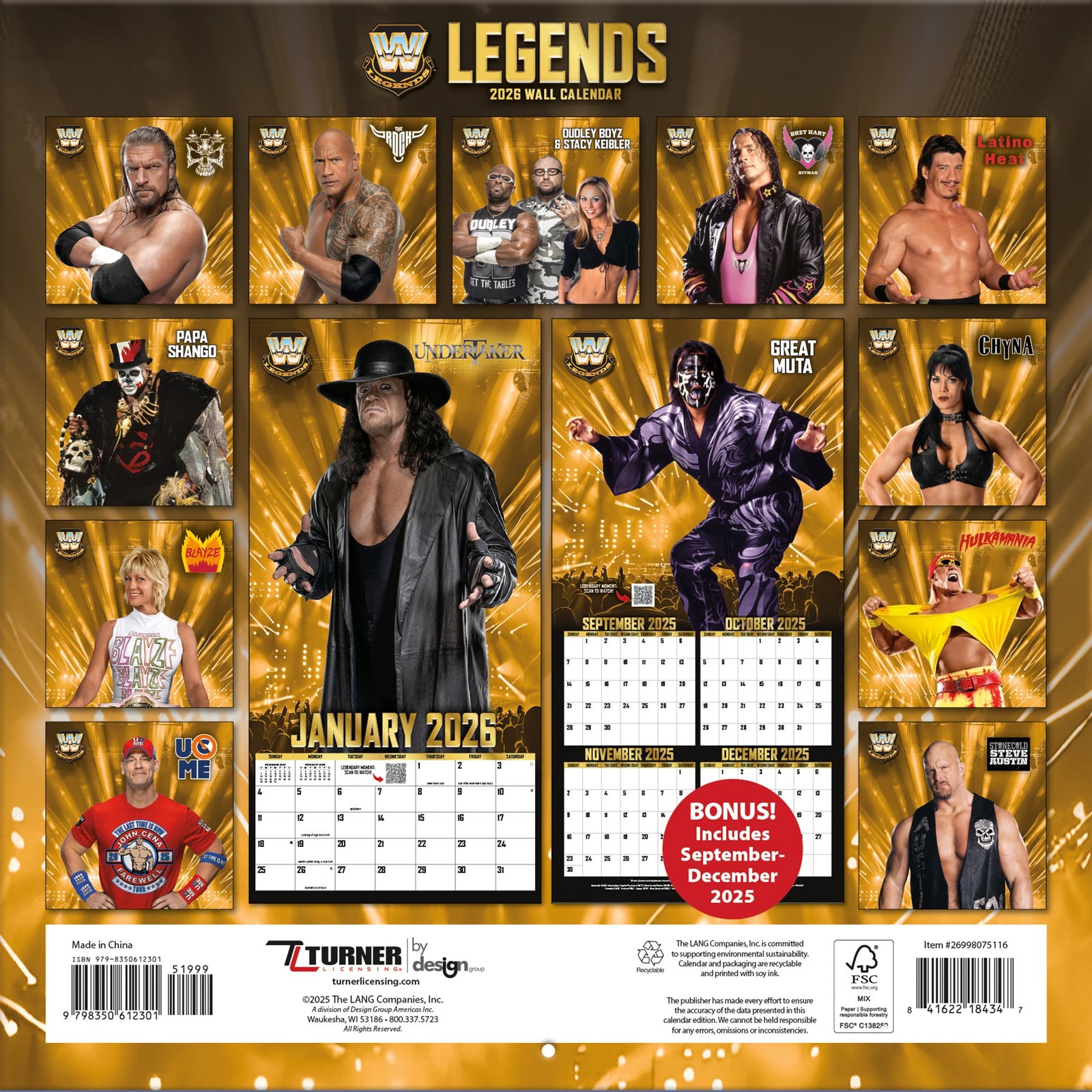 WWE Legends 2026 Calendar – wrestlingshop.com