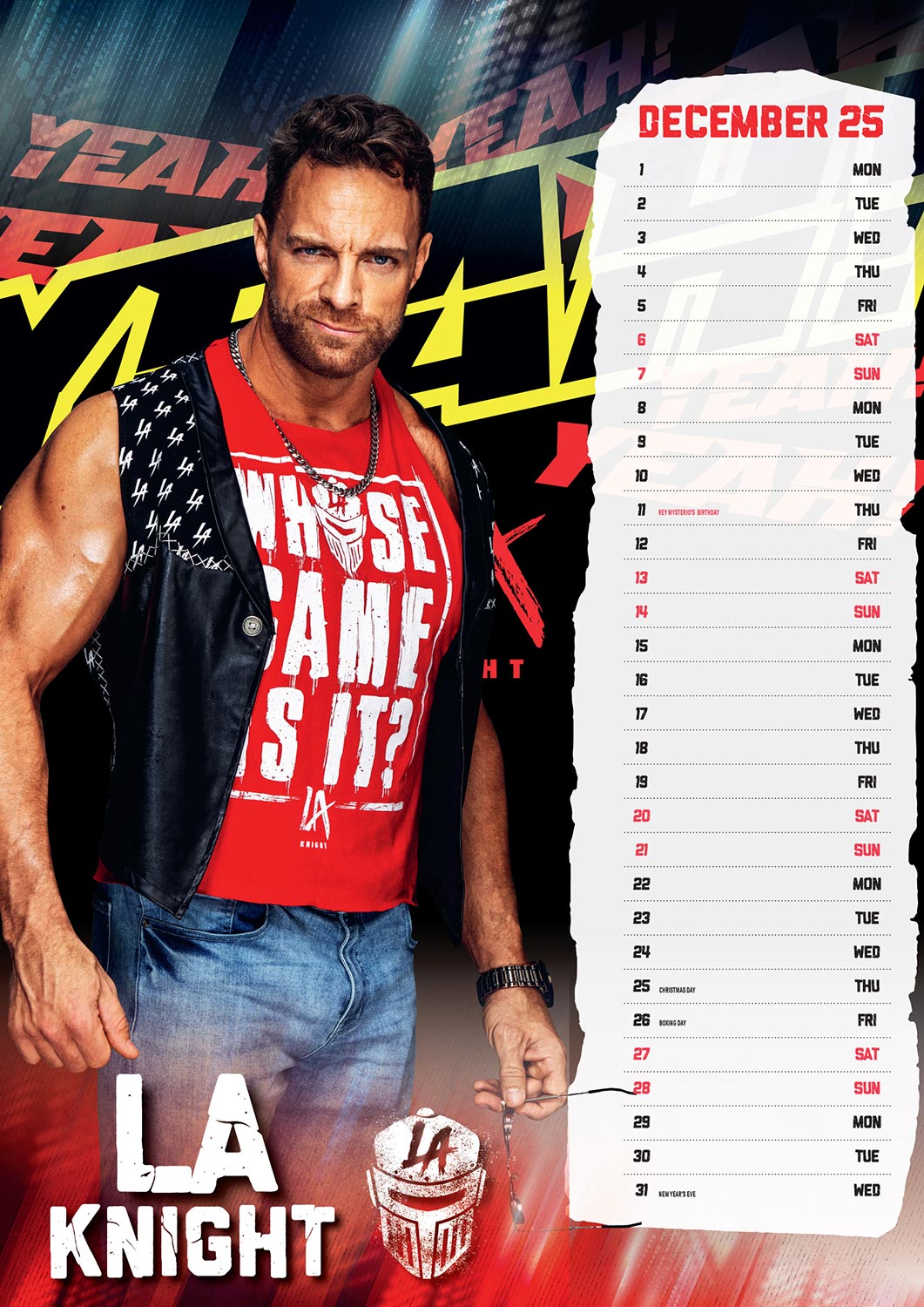 WWE Men's 2025 Calendar – wrestlingshop.com
