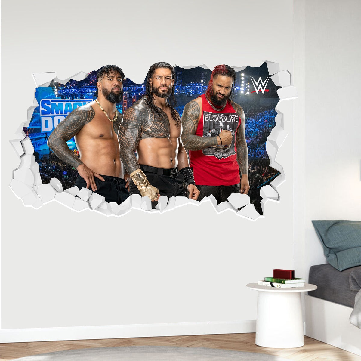 Bloodline WWE Broken Wall Sticker – wrestlingshop.com