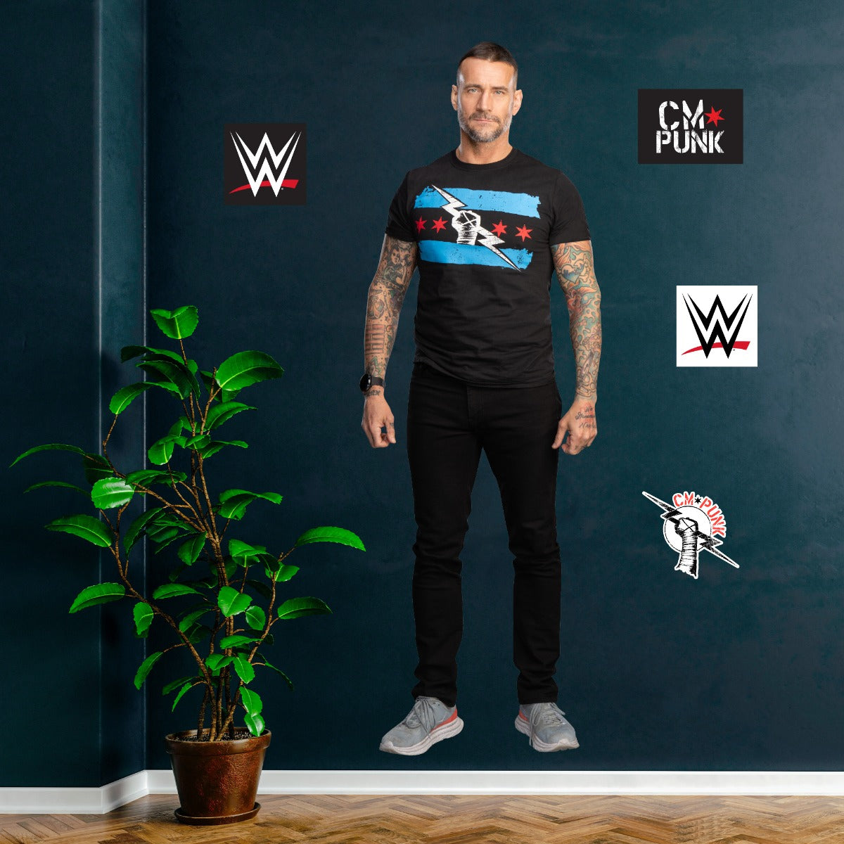 CM Punk WWE Cut Out Wall Sticker – wrestlingshop.com