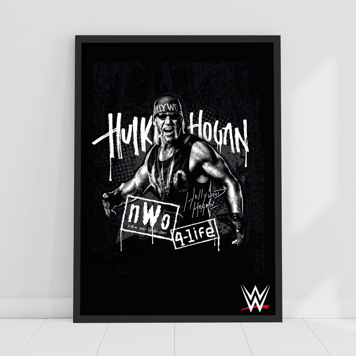 Hollywood Hulk Hogan Black & White Graphic WWE Print Poster ...