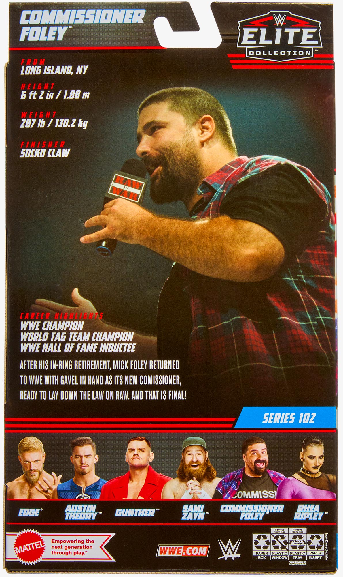 Commissioner Foley WWE Elite Collection Series #102 Action Figure ...