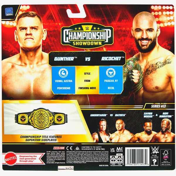 Ricochet & Gunther - WWE Championship Showdown Two-Pack Series #13 ...