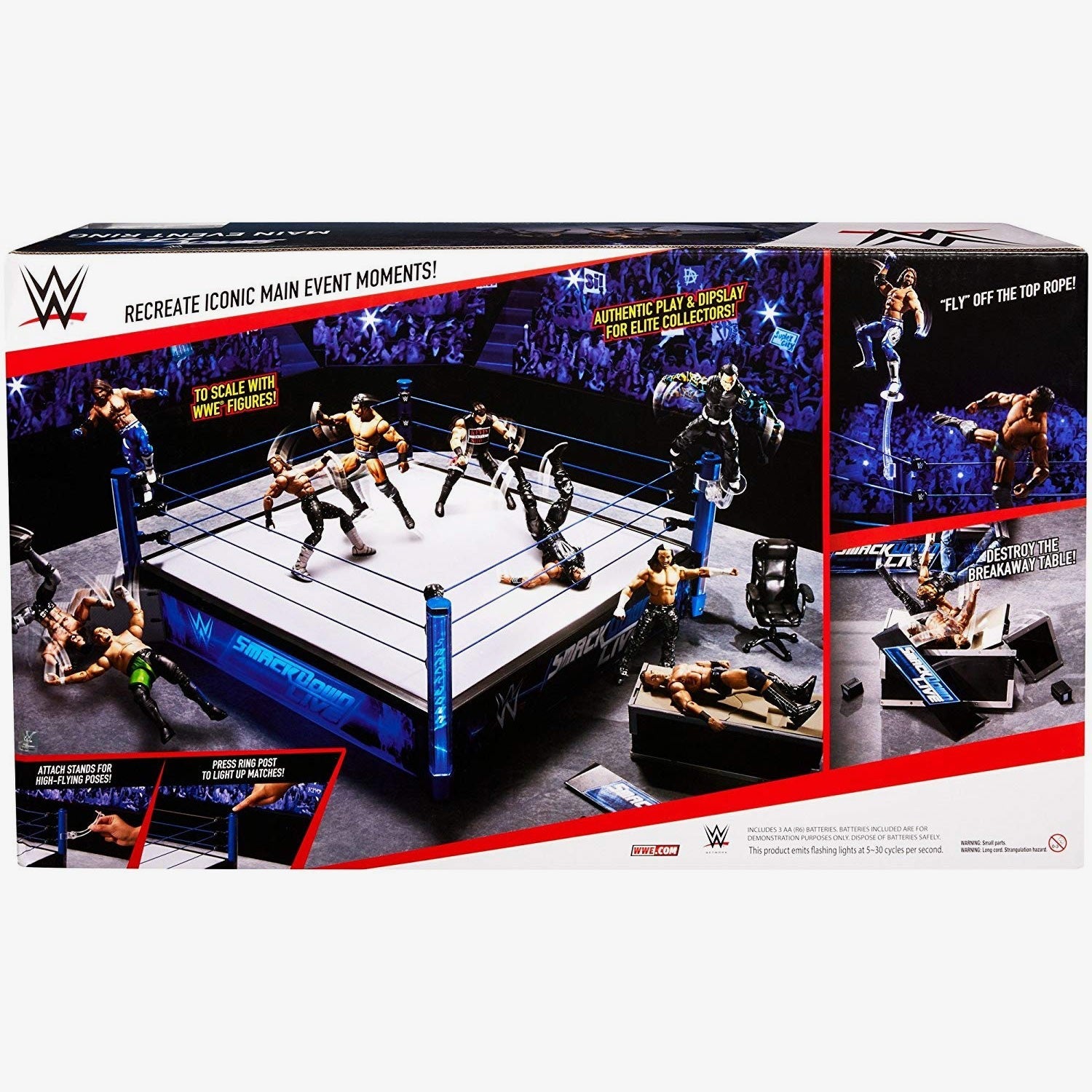 WWE SmackDown Main Event Real Scale Ring Playset (Includes Jinder Maha ...