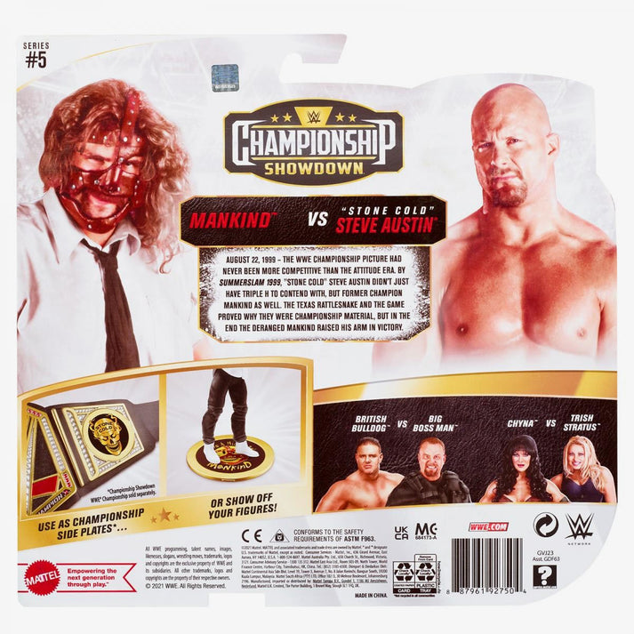 Mankind & Stone Cold Steve Austin - WWE Championship Showdown 2-Pack Series #5 Action Figures ...