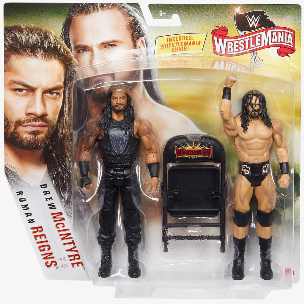 Roman Reigns & Drew McIntyre - WWE WrestleMania 36 Battle Pack Series – wrestlingshop.com