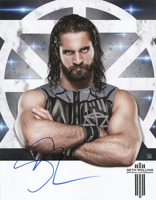 Seth Rollins Hand Signed Official WWE Photo – wrestlingshop.com