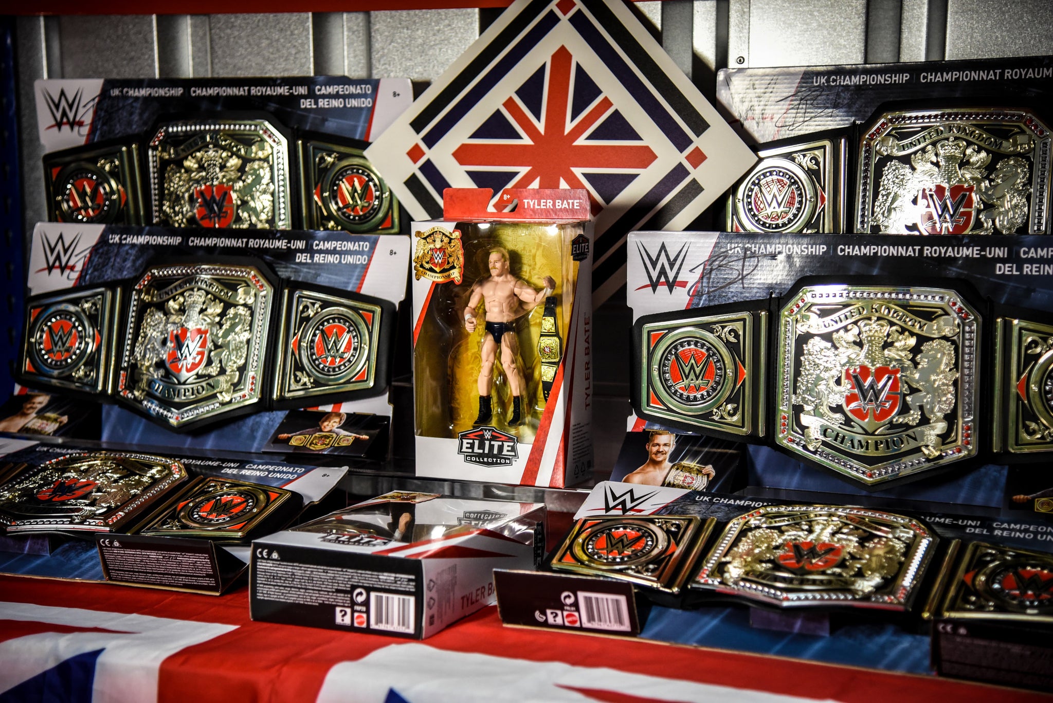 Signed WWE UK Championship + Tyler Bate UK Champion WWE Elite Collecti ...