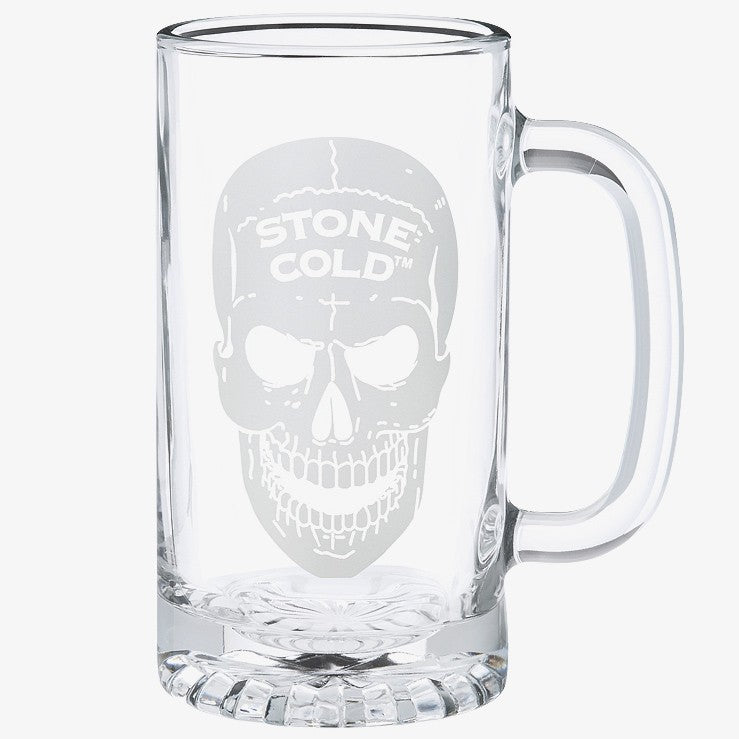 Stone Cold Steve Austin WWE 16oz Glass Mug – wrestlingshop.com