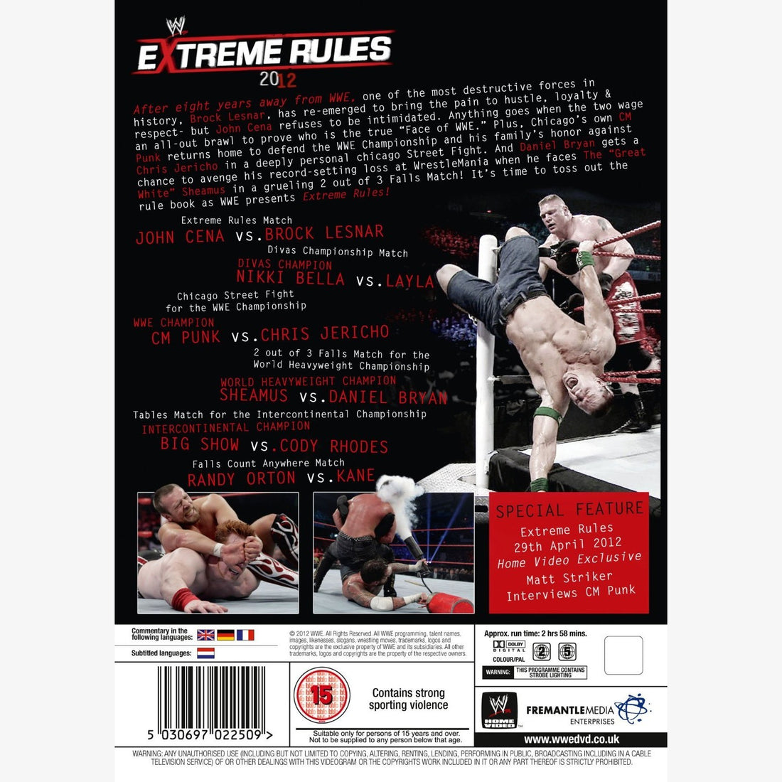 WWE Extreme Rules 2012 DVD – wrestlingshop.com