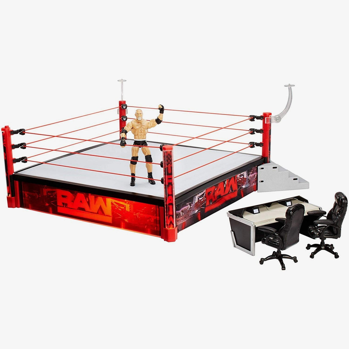 WWE RAW Main Event Real Scale Ring Playset (Includes Goldberg ...
