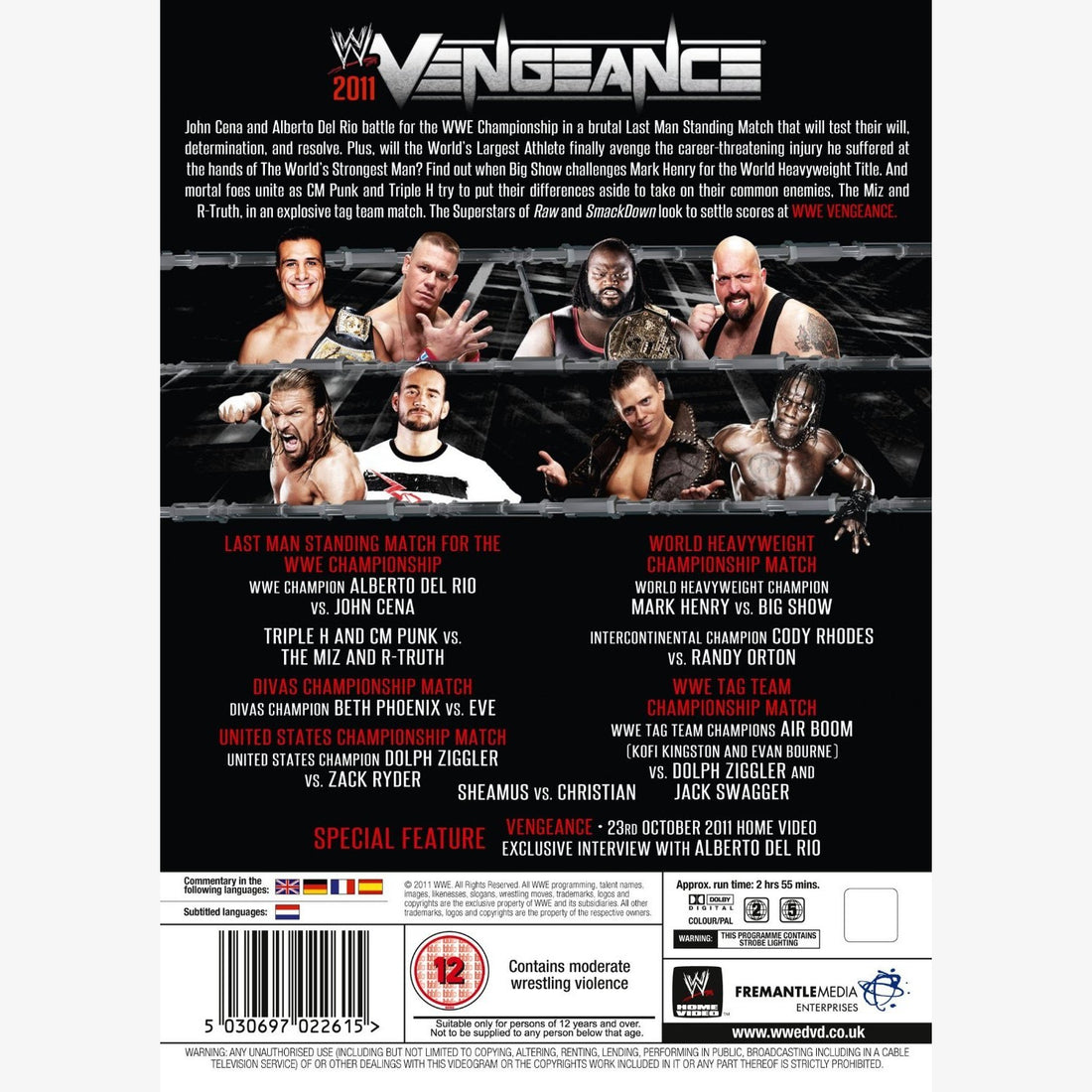 WWE Vengeance 2011 DVD – wrestlingshop.com